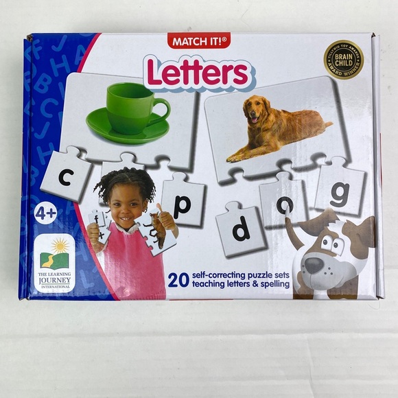Toys | Match It Letter Puzzle Self Correcting Educational 2 Piece Teach ...